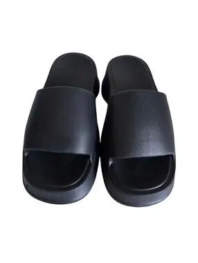 Kauai | Shoes | Kauai Ladies Black Chunky Foam Slide Platform Sandals ...